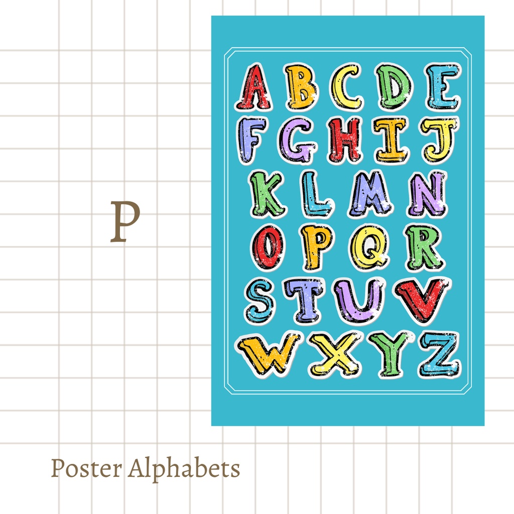 Complete A3+ Alphabet Education Poster, Alphabet Learning Poster For ...