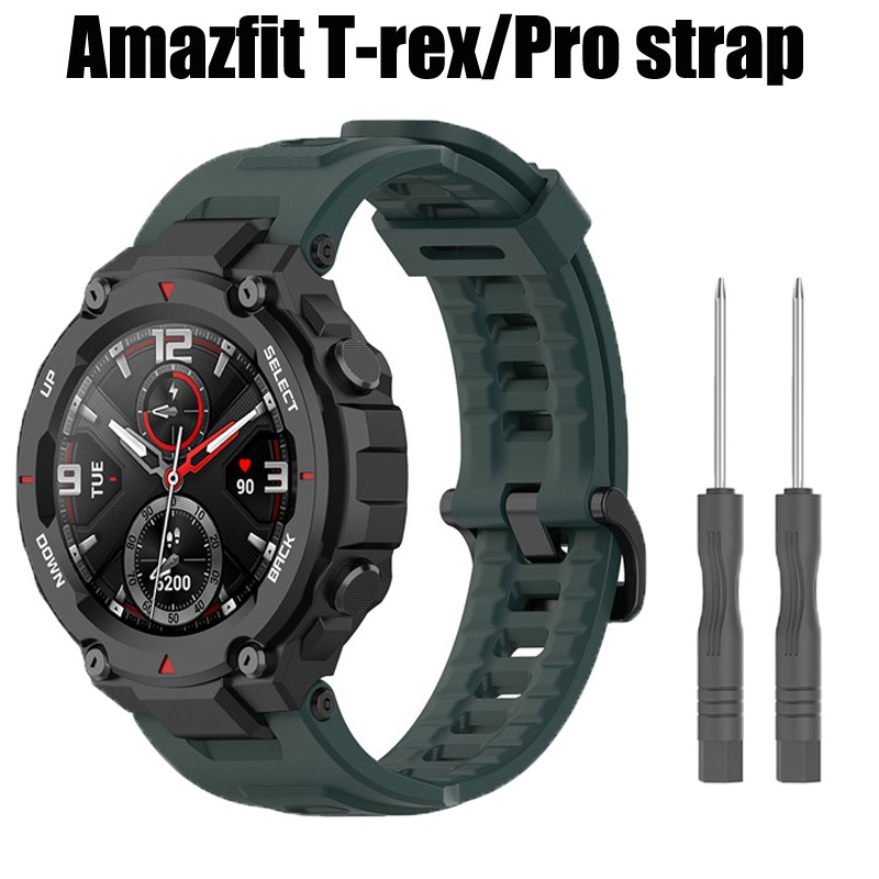 Fit For Amazfit T-Rex T Rex Pro Silicone Watch Strap Soft Comfortable ...