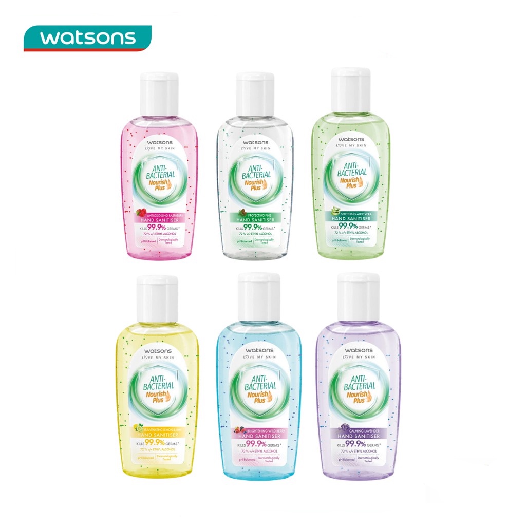 WATSONS Anti-Bacterial Sanitizer / Lemon Lime / Aloe vera / Raspberry ...