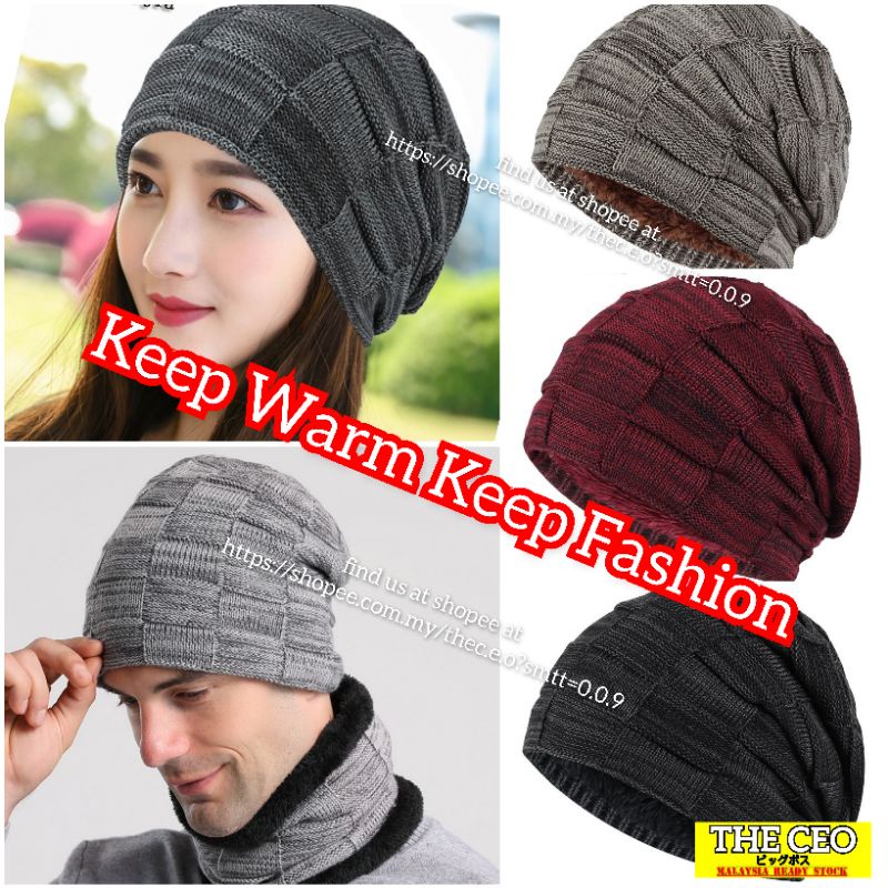 (Premium)Korea long large Beanie snowcap Hip Hop hat cap Unisex Men ...