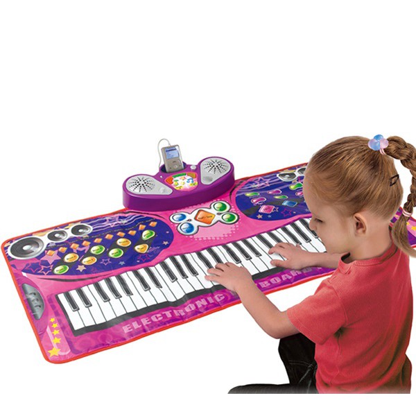 Zippy Mat Musical Electronic Keyboard Playmat Pink Amplifier & Mic Kids ...