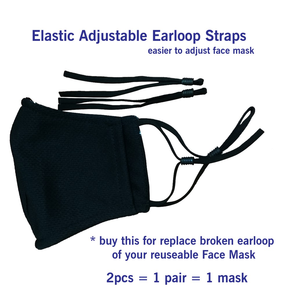 [ready stock] Black Elastic Band Cord with Adjustable Buckle Stretchy ...