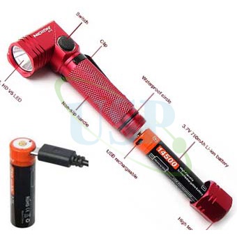 NICRON B007 Magnetic Rechargeable 90 Degree Pocket Size Mini Flash ...