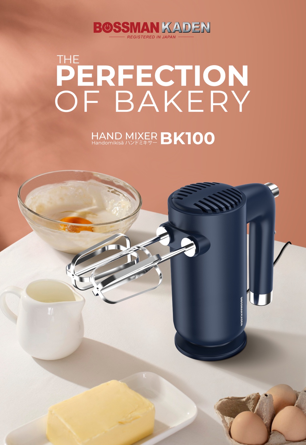 Bossman Kaden 2in1 Hand Mixer Handomikisa Series BK100 | Shopee Malaysia