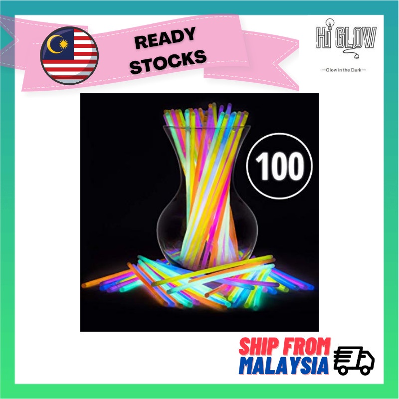 Glow Bracelet Sticks 100pcs Glowstick Glowsticks Glow In The Dark ...