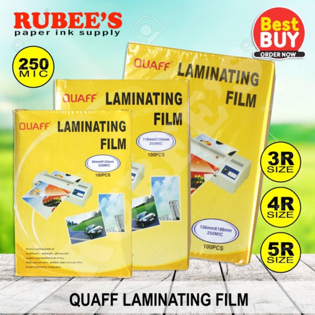 QUAFF LAMINATING FILM 5R ,4R, 3R 250 MICRONS | Shopee Malaysia