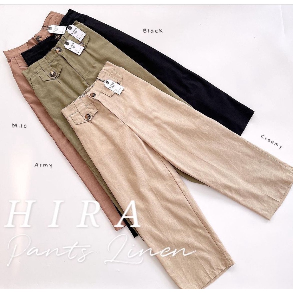 HIRA Contemporary Teenage Hommy Pants Linen Material Long Luxurious ...