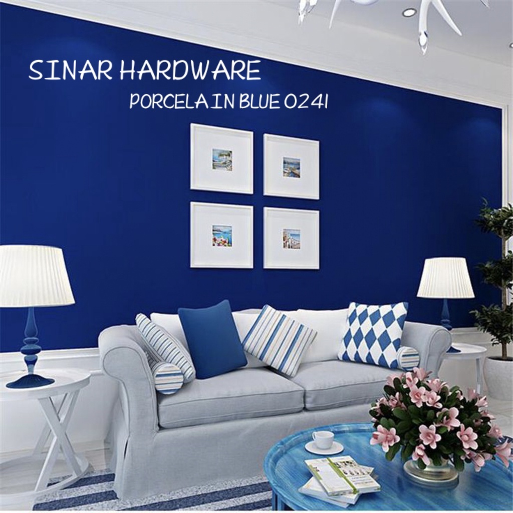 SINAR SANCORA I-EMULSION PAINT 15 LITER CALMING BLUE INTERIOR MATT WALL ...