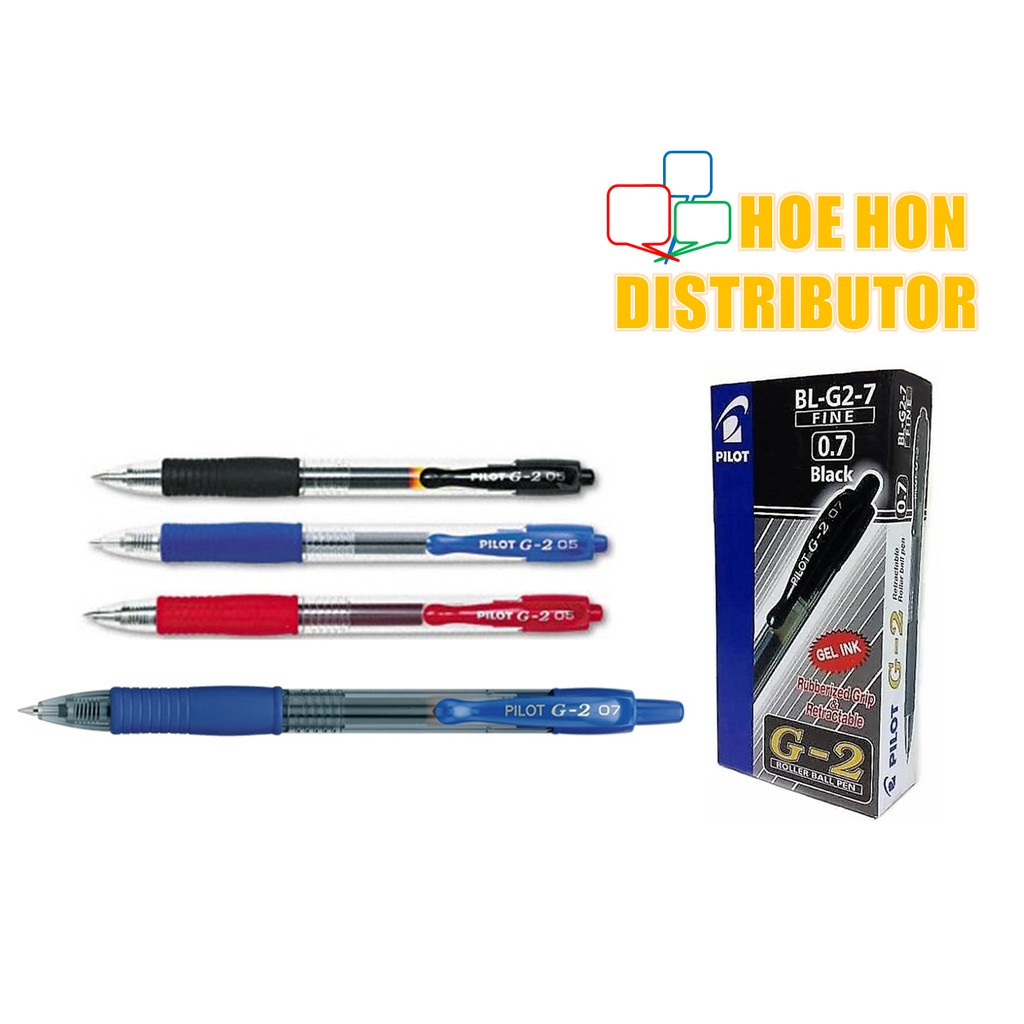 Pilot G2 Retractable Gel Pen 0.5mm 0.7mm 1.0mm Black Blue Red | Shopee ...