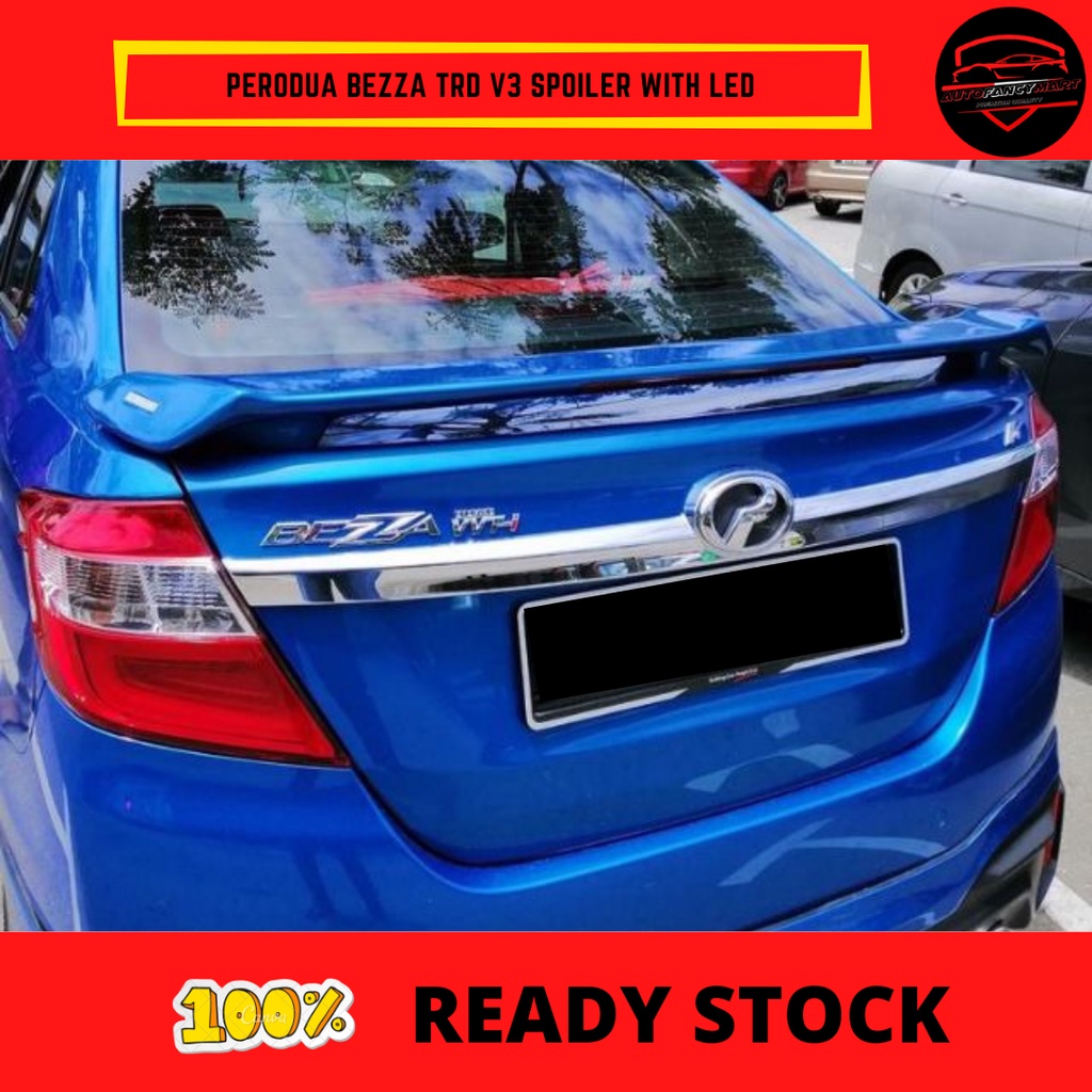 Perodua BEZZA TRD Spoiler with LED | Shopee Malaysia