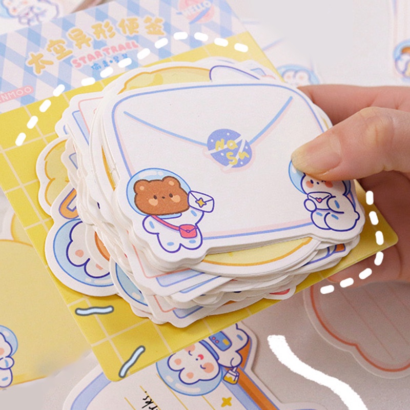 100 Sheets Cartoon Cute Non-Sticky Notepad Animal Series DIY Memo ...