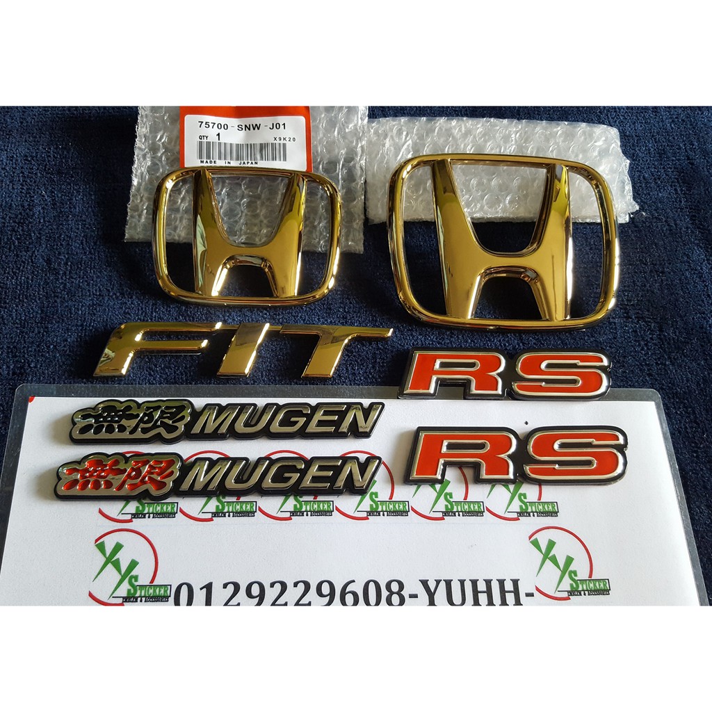 HONDA RS LOGO JAZZ GK GK5 2014 - 2019 HONDA CITY FACELIFT EMBLEM LOGO H ...