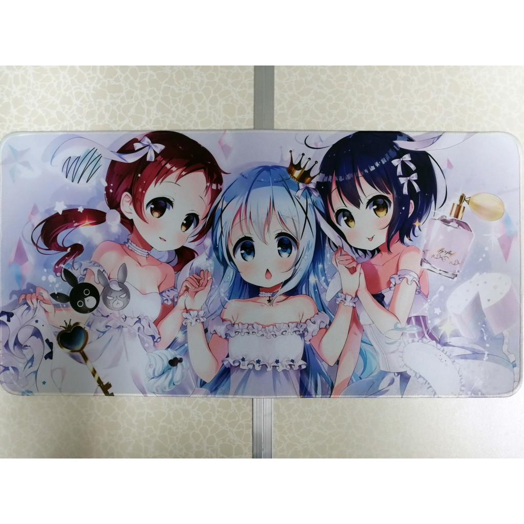 Rubber Mat Is The Order A Rabbit? Chino Kafuu (Chino) with Megumi Natsu ...