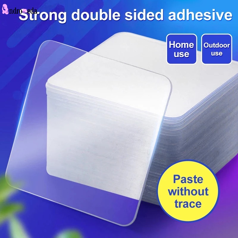Transparent Double Sided Sticker Strong Nano Tape No Trace Reusable ...