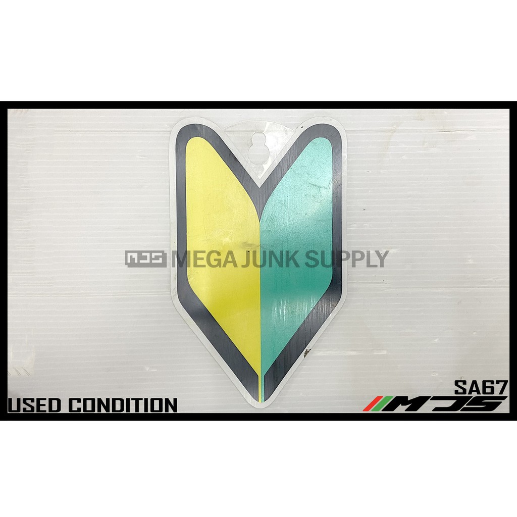 (USED) Original JDM Japan Car Senior Logo Wakaba Leaf Symbols Vinyl ...