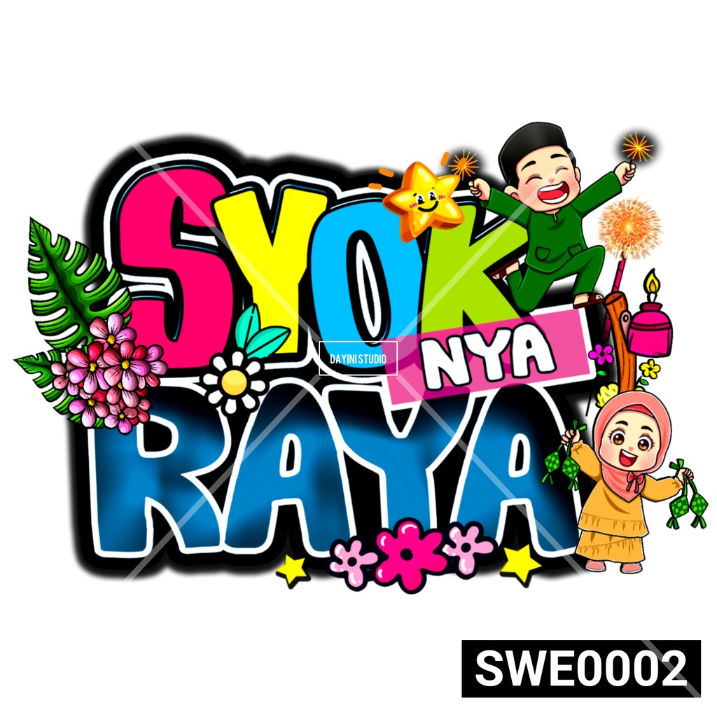 [ STICKER RAYA 2025 ] Waterproof Kalis Air | Selamat Hari Raya ...