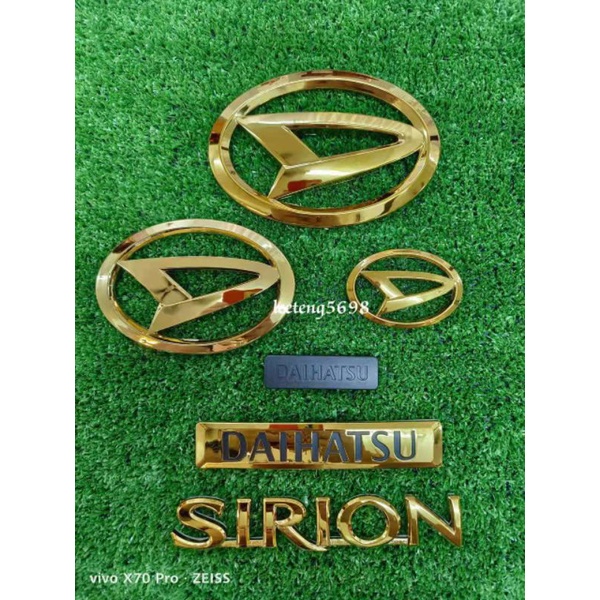 6pcs/Set Logo Gold Daihatsu Sirion For Myvi Lagi best / Myvi Icon ...