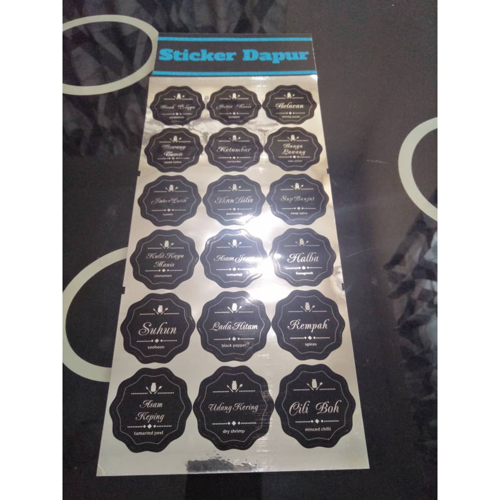 💥 76PCS💥 STIKER DAPUR 💥Kitchen Labels / Sticker Dapur / Label Rempah ...
