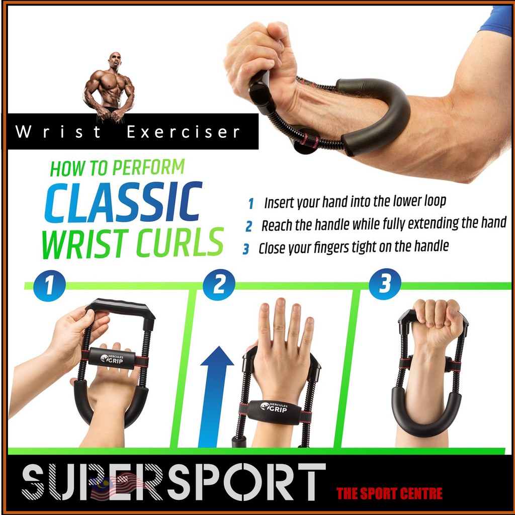 Spring Wrist Hand Forearm Gripper Muscle Strength Exerciser Fitness ...