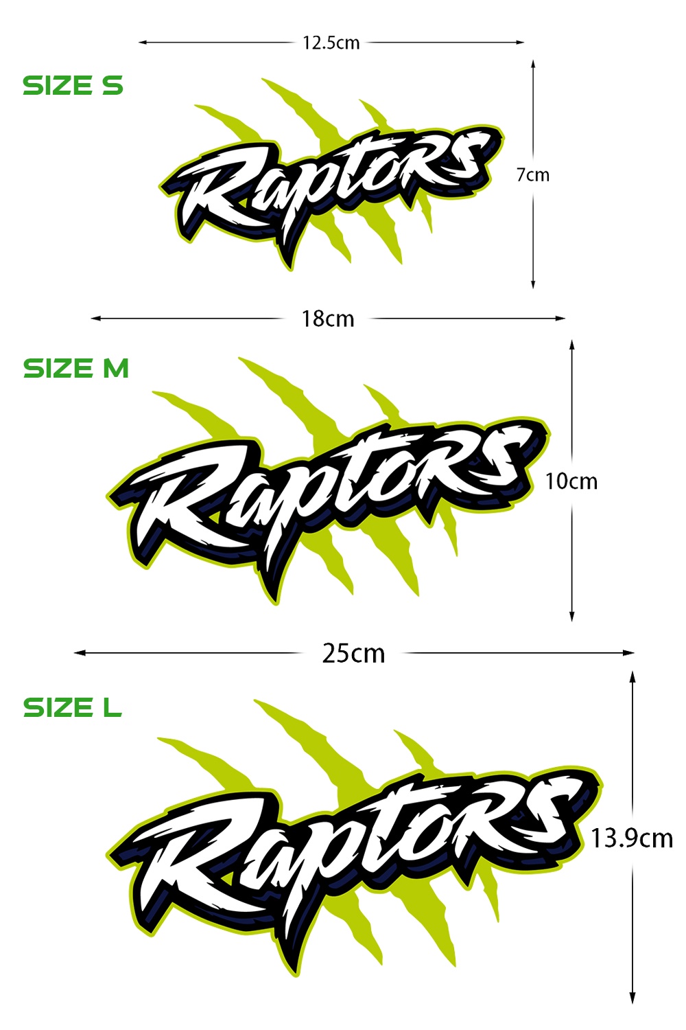 1PC 25*13.9cm Raptor Large Size Car/Motorcycle Sticker Mon ster Energy ...