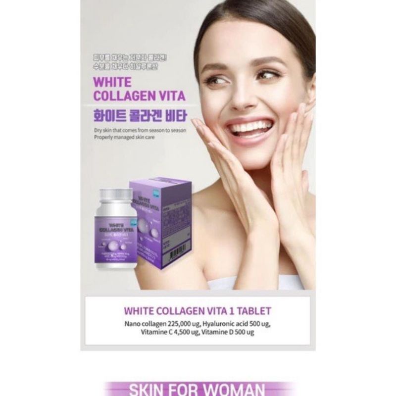 White COLLAGEN VITA WHITE COLLAGEN tablets (box of 60 tablets) | Shopee ...