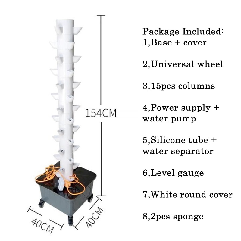 1set Balcony Dimensional Planting Column DIY Hydroponic Column Kits ...