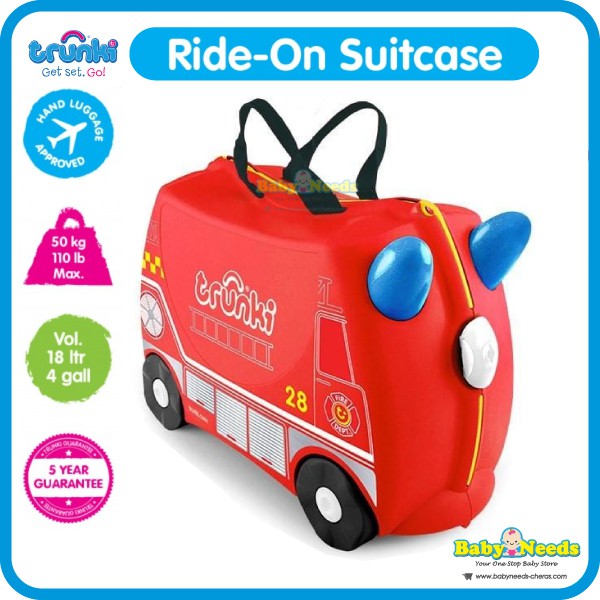 Trunki Luggage Suitcase - Fire Engine Frank | Shopee Malaysia