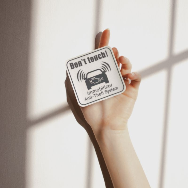 🇲🇾SELLER🇲🇾 CAR Reflective Sticker DON'T TOUCH! IMMOBILIZER ANTI-THEFT ...