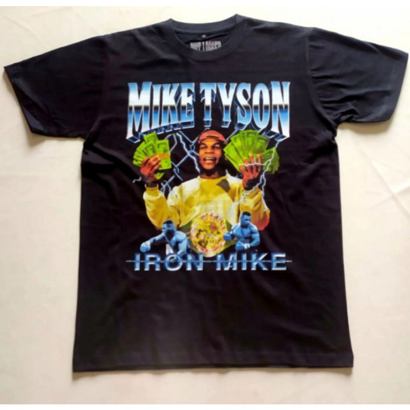 Mike Tyson Iron Mike Boxing Sport Legend Rap Tee/Kaos Legend Boxing ...