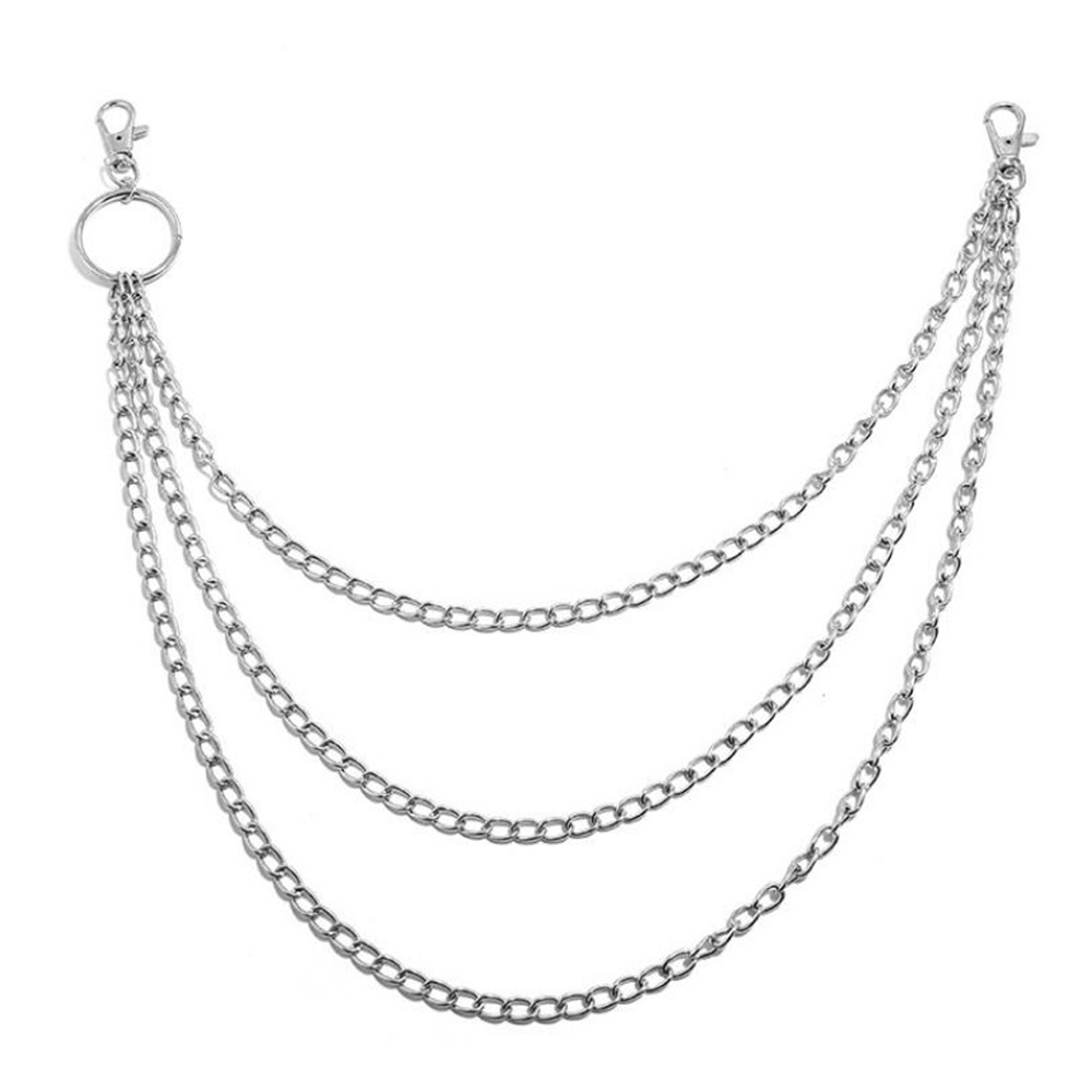 Korean Punk Metal Ring Pants Chain Keychain Fashion Hip-hop Multilayer ...