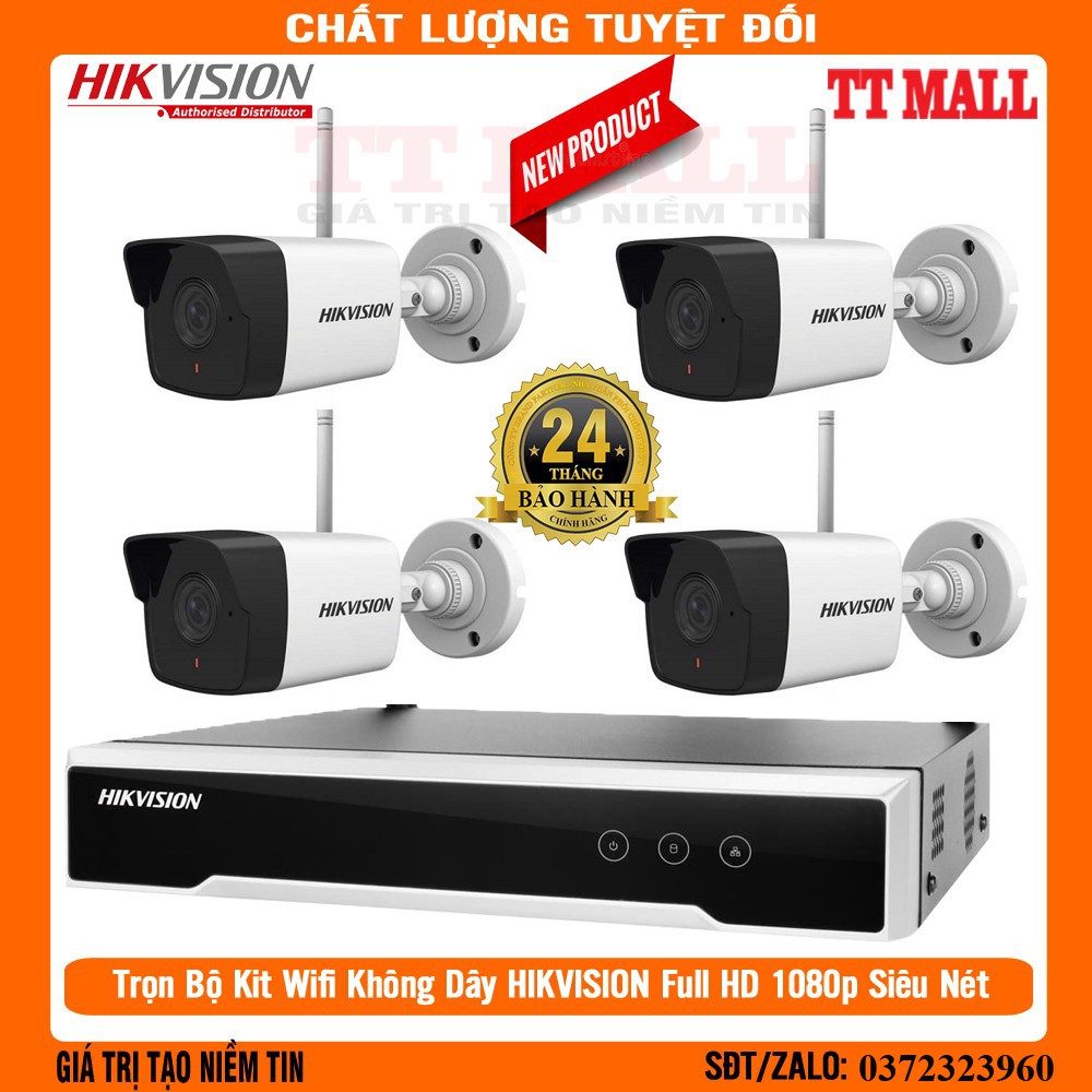 Full set of 4 genuine hikvision NK42W0 wireless wifi ip cameras Full HD ...