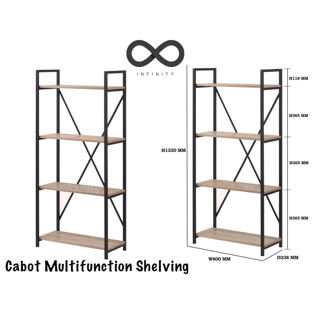 Infinity Cabot Multifunction Shelving / File Bookshelf / Bookcase Book ...