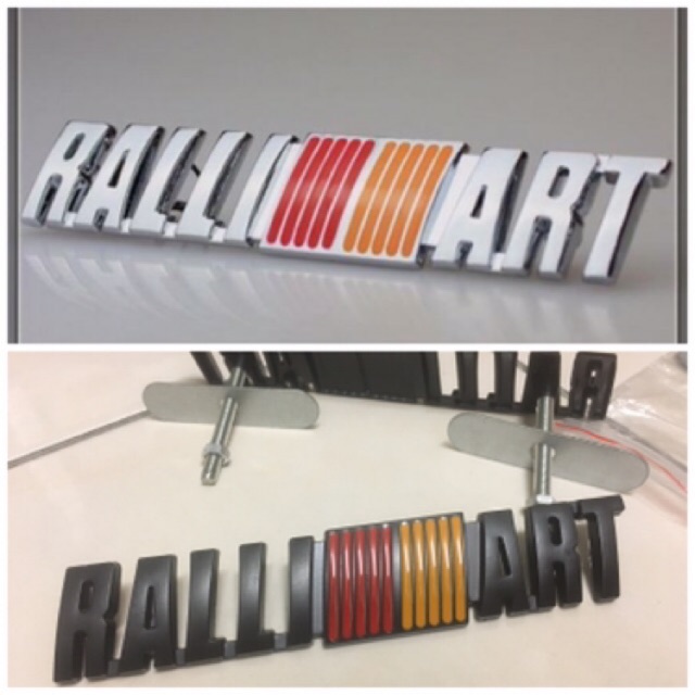 EMBLEM LOGO RALLIART FRONT GRILL MITSUBISHI LANCER MIVEC PROTON WIRA ...