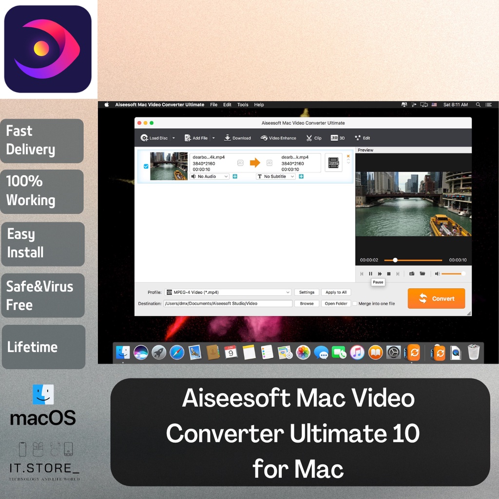 Aiseesoft Mac Video Converter Ultimate 10 Lifetime for Intel and M1 ...
