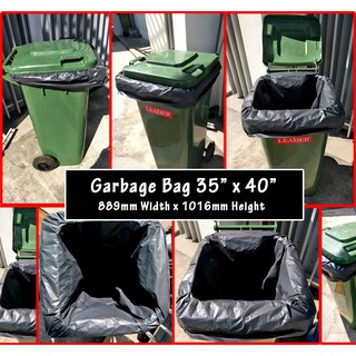 Heavy Duty HDPE Extra Large Garbage Bag Plastic Sampah Extra Thick ...