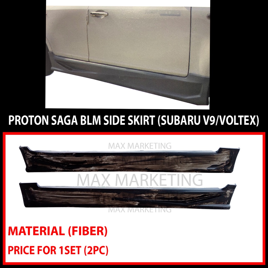 B1254 PROTON SAGA BLM SIDE SKIRT (SUBARU V9/VOLTEX) (FIBER) | Shopee ...
