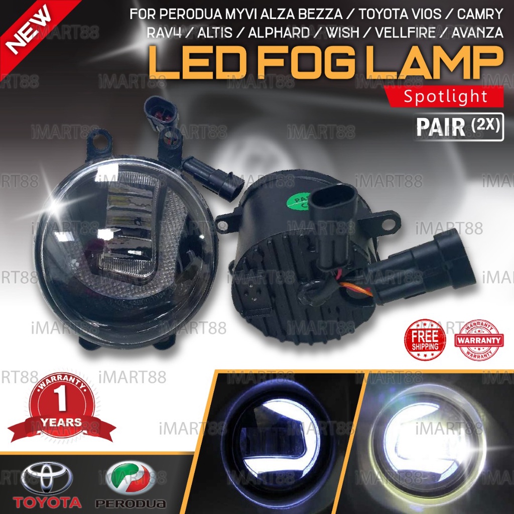 MTIS JAPAN LED FOG LAMP SPOTLIGHT TOYOTA VIOS CAMRY RAV 4 ALTIS ALPHARD WISH VELLFIRE AVANZA ...