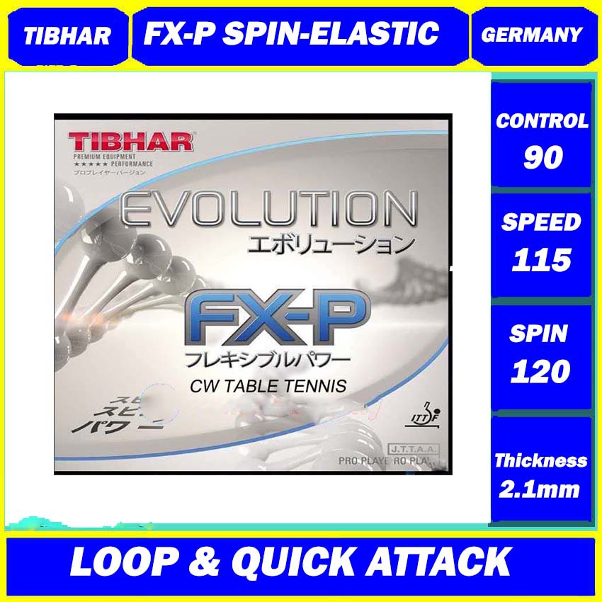 TIBHAR Evolution FX-P FXPSpin-Elastic Inverted 2.1mm Rubber Made in ...