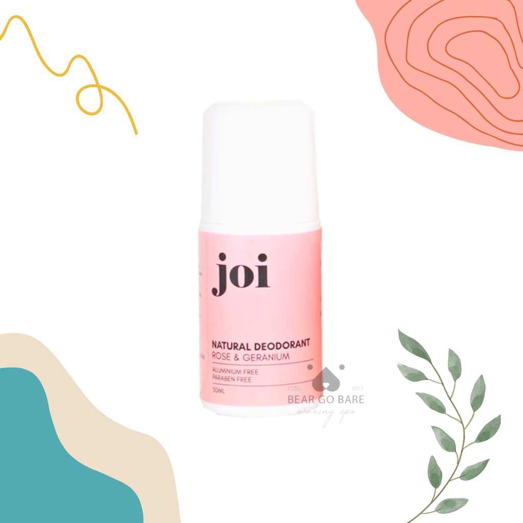 JOI Rose & Geranium Natural Deodorant 60ml Deodorant Roll On Natural ...