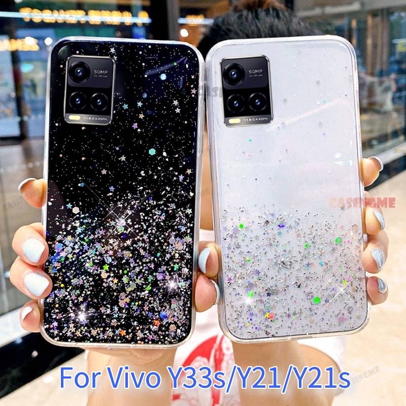 Glitter Sequin Phone Case For Vivo T1x Y33s Y21 Y21s Clear Gradient ...