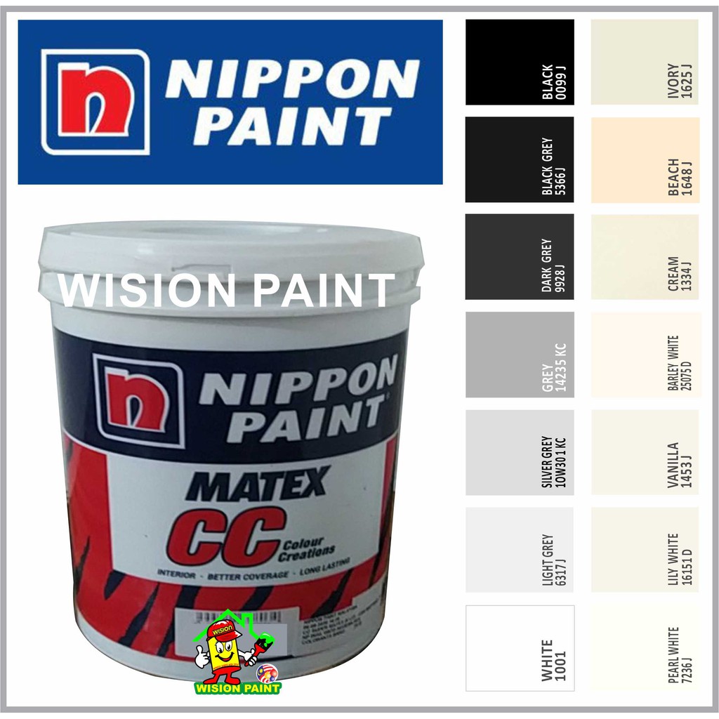 1L NIPPON Paint CC Super Matex Colour Creations Interior Wall Dinding ...