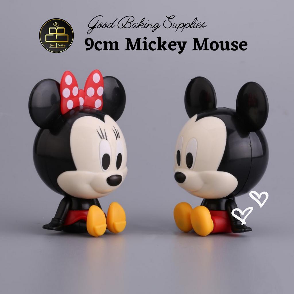 9cm Solid Mickey Mouse Minnie Cartoon 2pcs / Cute Cake Topper Kids Cake ...