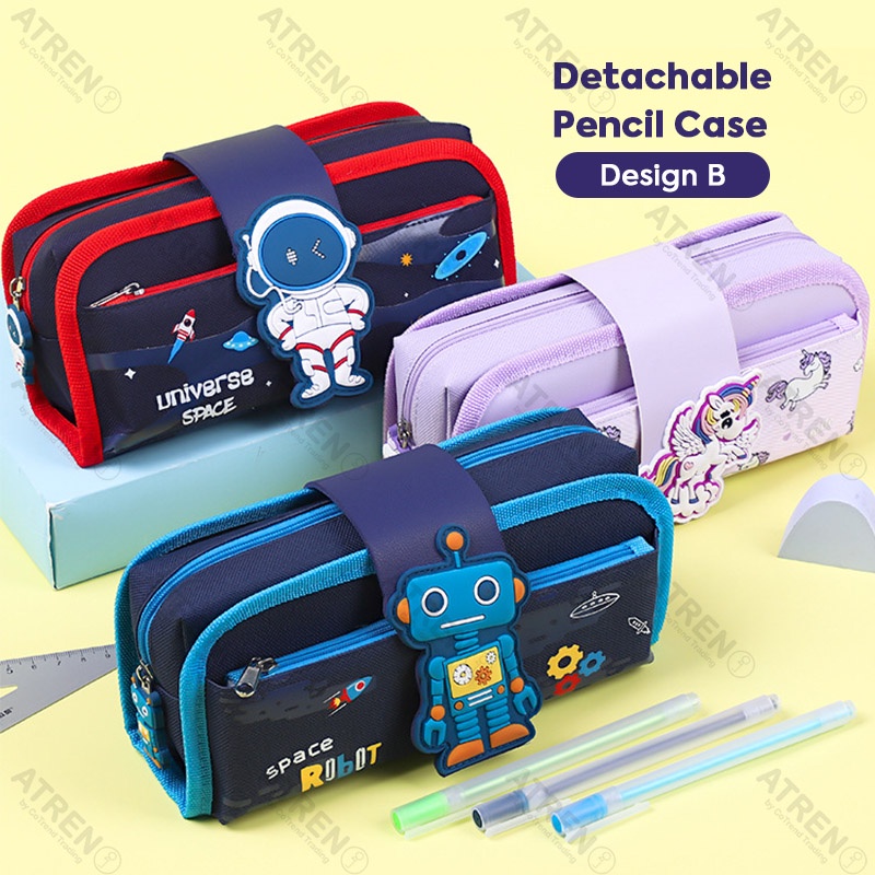 3D Pencil Box Kid School Detachable Stationery Hard Case Big Size ...