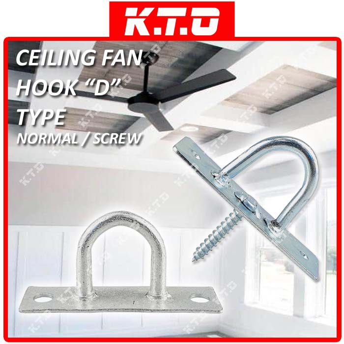 Metal Fan Hook D Type Ceiling Mount Fan Bracket Normal / Screw Type ...