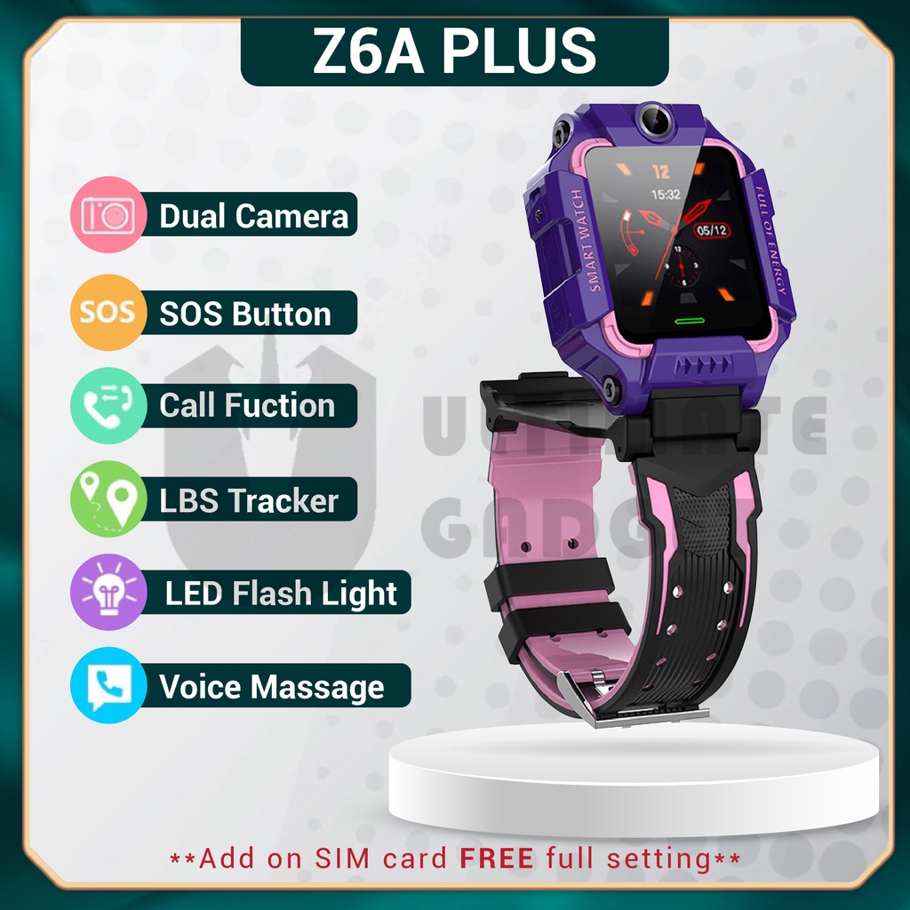 Jam Tangan Anak Kids Smart Watch Phone Children Kid Tracker Smartwatch GPS Support SIM Card ...
