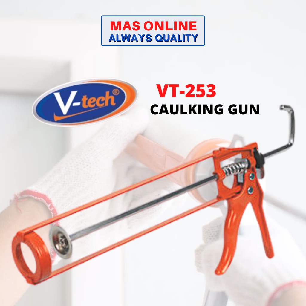 Vt-253 V-Tech 11 inch heavy medium Silicone Caulking Gun For Pressing ...
