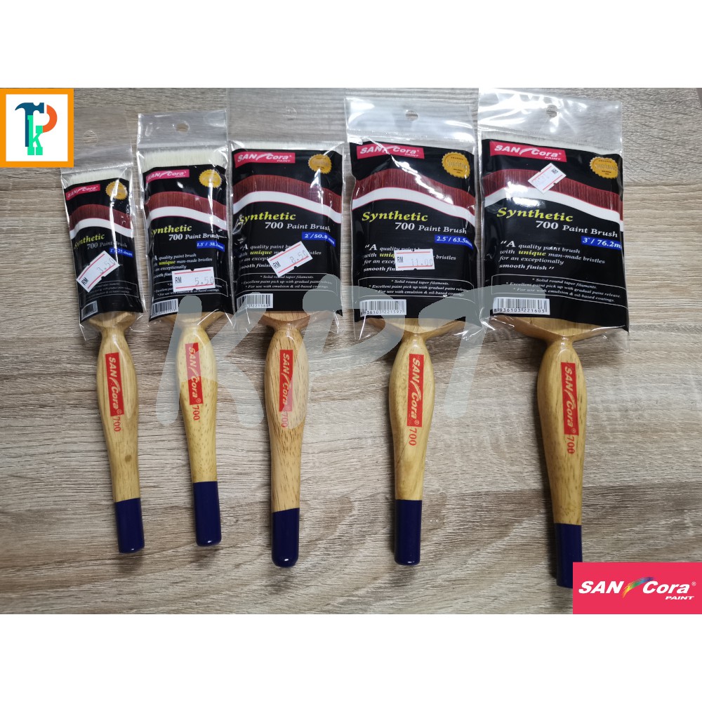 SANCORA SYNTHETHIC 700 PAINT BRUSH (100% HALAL & NYLON) / 漆扫 / 漆刷 ...