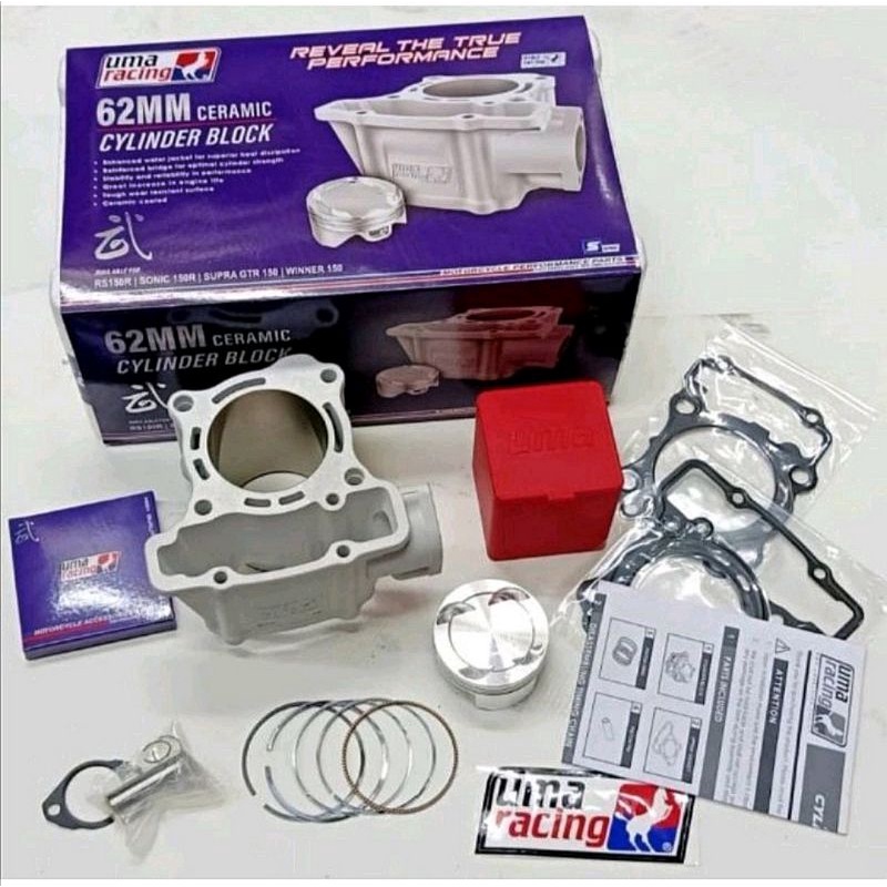 UMA RACING RS150 RS150R SONIC 62MM CERAMIC BLOCK COMPLETE SET 100% ...
