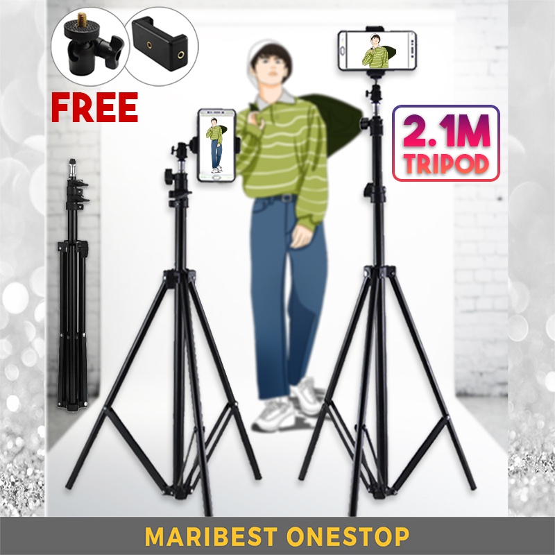 2.1M TRIPOD Phone Stand Camera Stand Live Camera Stand Selfie Tripod ...