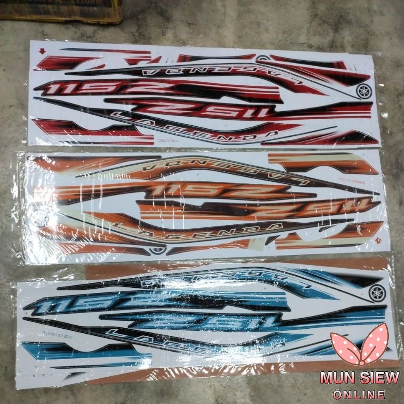 Stiker Sticker Body Stripe Cover Set (3) Yamaha Srl115z Srl 115z Lagenda115z Lagenda 115z ...